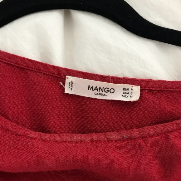 Mango | Dresses | Ruffled Red Mini Mango Dress M | Poshmark
